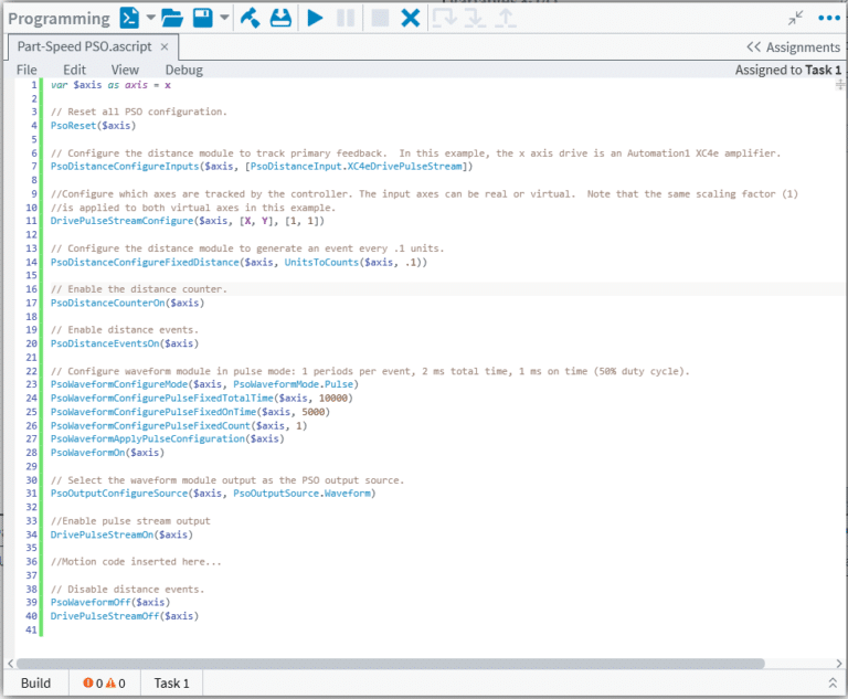 Part-Speed Position Synchronized Output | Aerotech