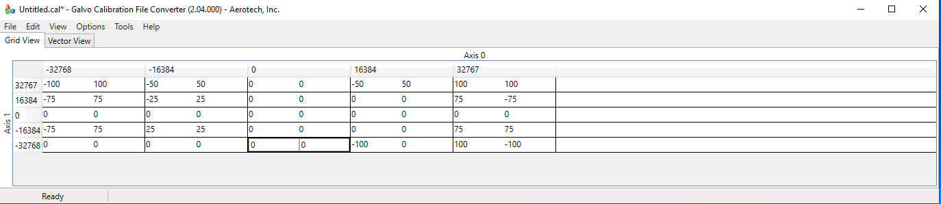 Galvo Calibration File Converter | Automation1-GI4 | Aerotech
